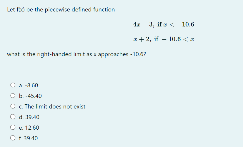 Solved Let f(x) be the piecewise defined function 4x−3, if | Chegg.com