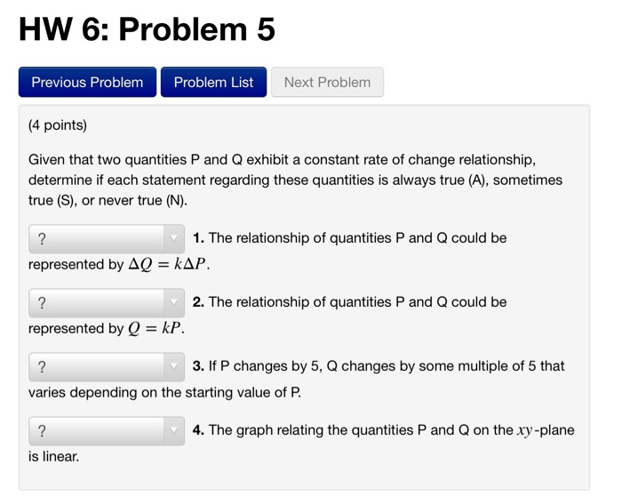 Solved Hw 6 Problem 5 Previous Problem Problem List Next 6155