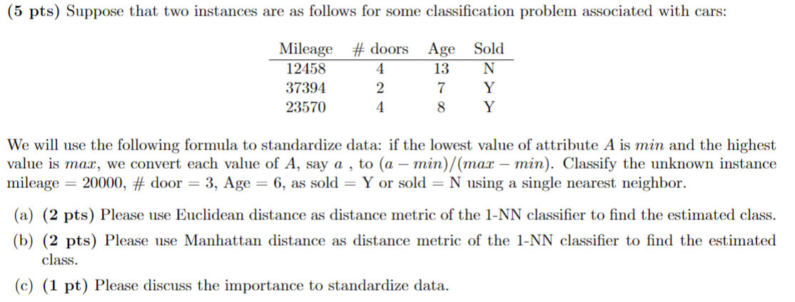 Solved We will use the following formula to standardize | Chegg.com