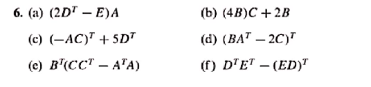 Solved In Exercises 3-6, use the following matrices to | Chegg.com