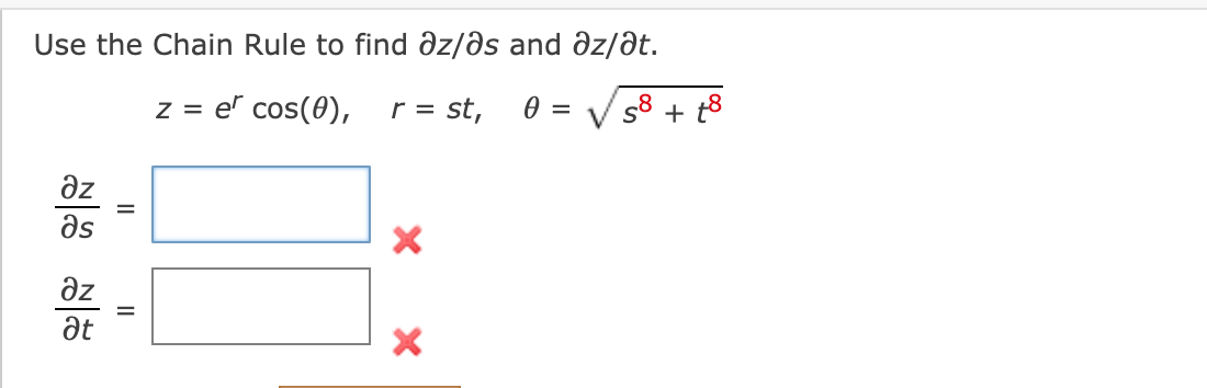 Solved Use the Chain Rule to find ∂z/∂s and ∂z/∂t. | Chegg.com