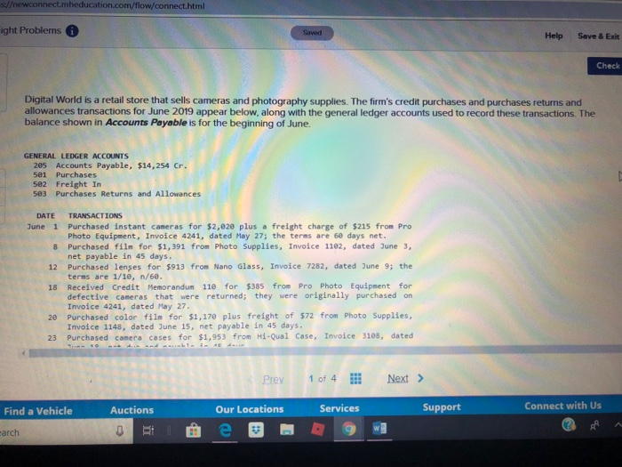 Solved ducation.com/flow/connect.html ight Problems Help | Chegg.com