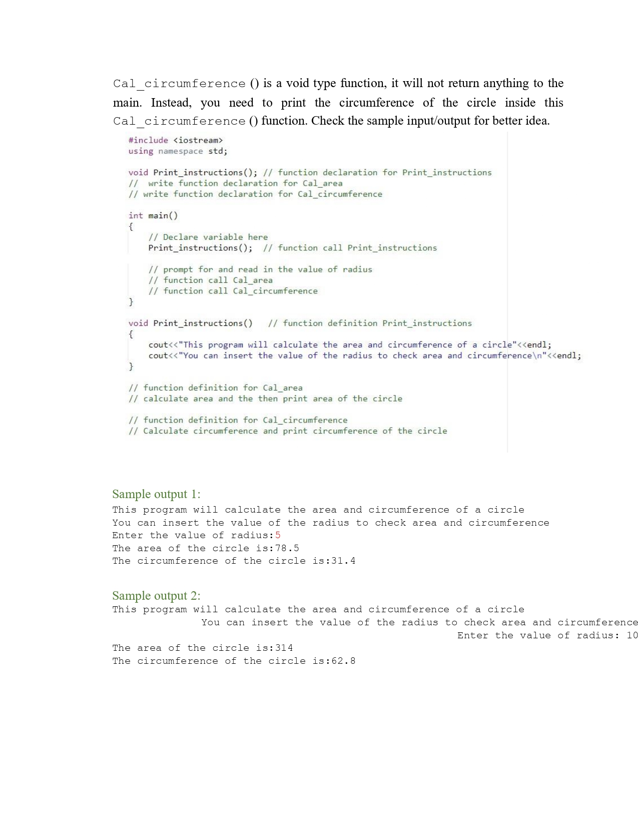 Solved - Task 1: Now, you need to work on the function named | Chegg.com
