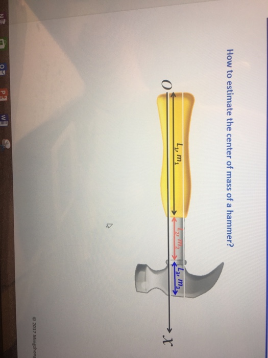 Solved How to estimate the center of mass of a hammer? | Chegg.com