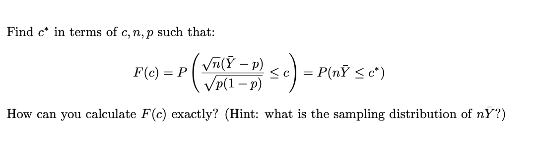 Solved Let Y1, . . . , Yn iid∼ Bernoulli(p). assess the | Chegg.com