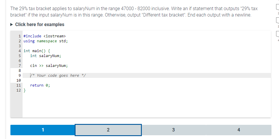 Solved The 29% tax bracket applies to salaryNum in the range | Chegg.com