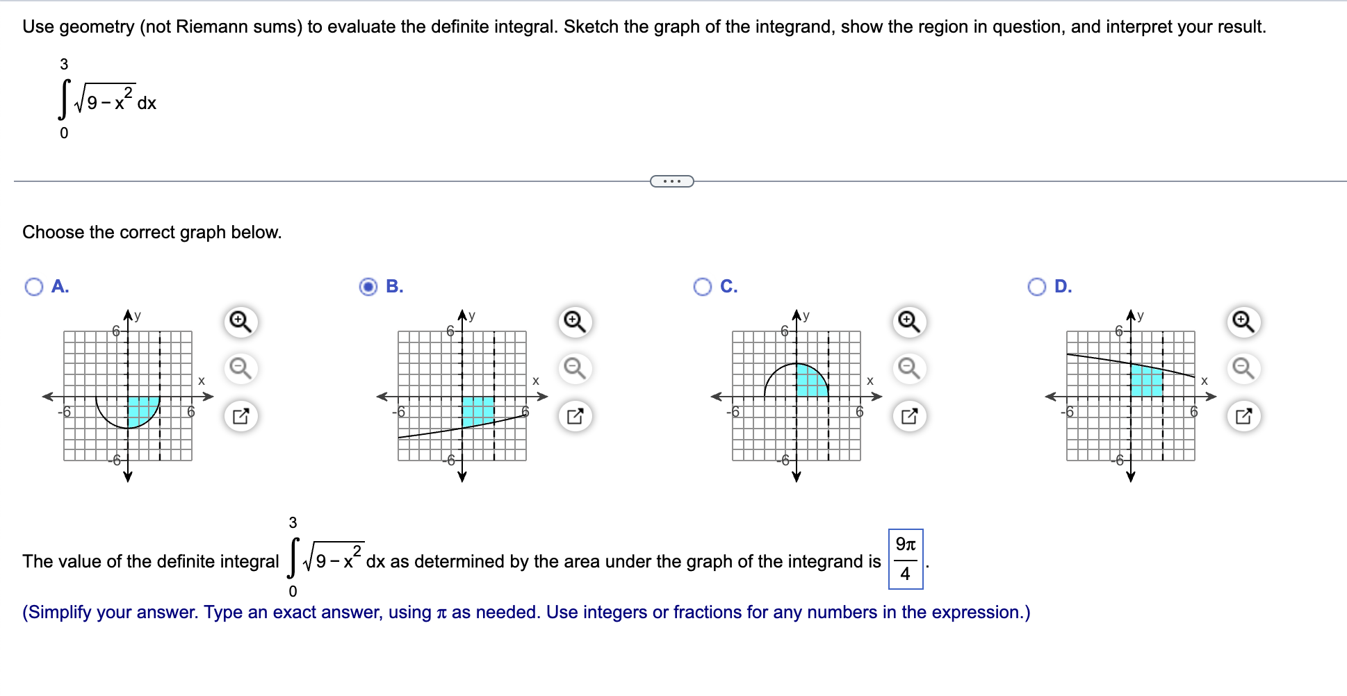 Solved Use geometry (not Riemann sums) to evaluate the | Chegg.com