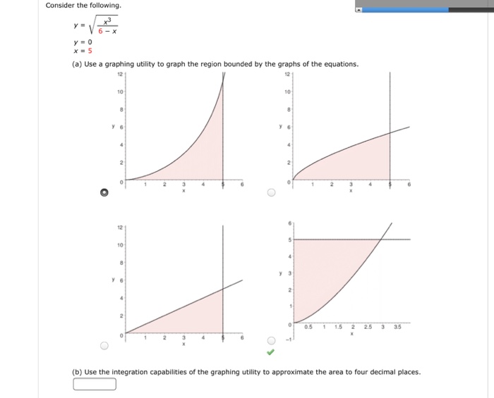Solved Consider the following. 6-X y-0 x=5 (a) Use a | Chegg.com