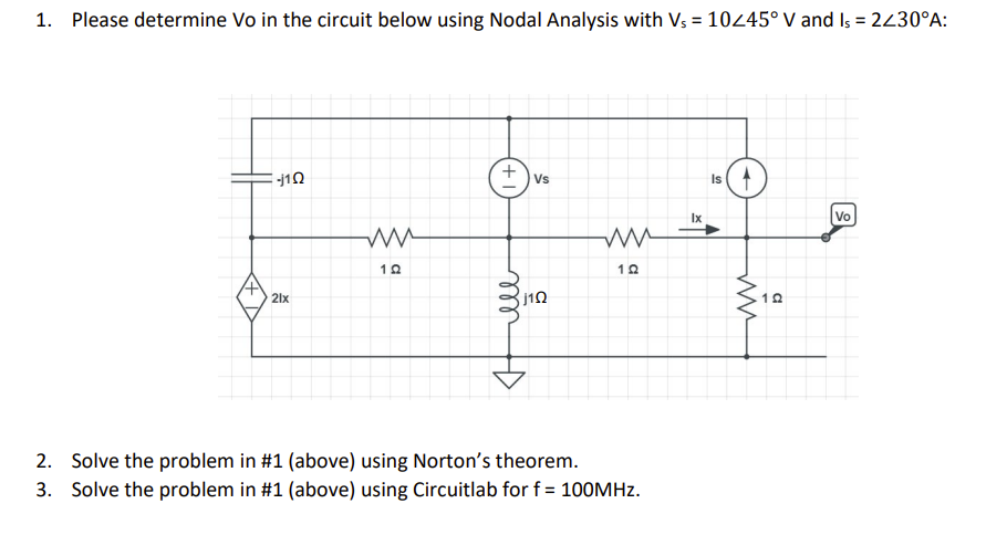 Solved Please determine Vo in the circuit below using Nodal | Chegg.com