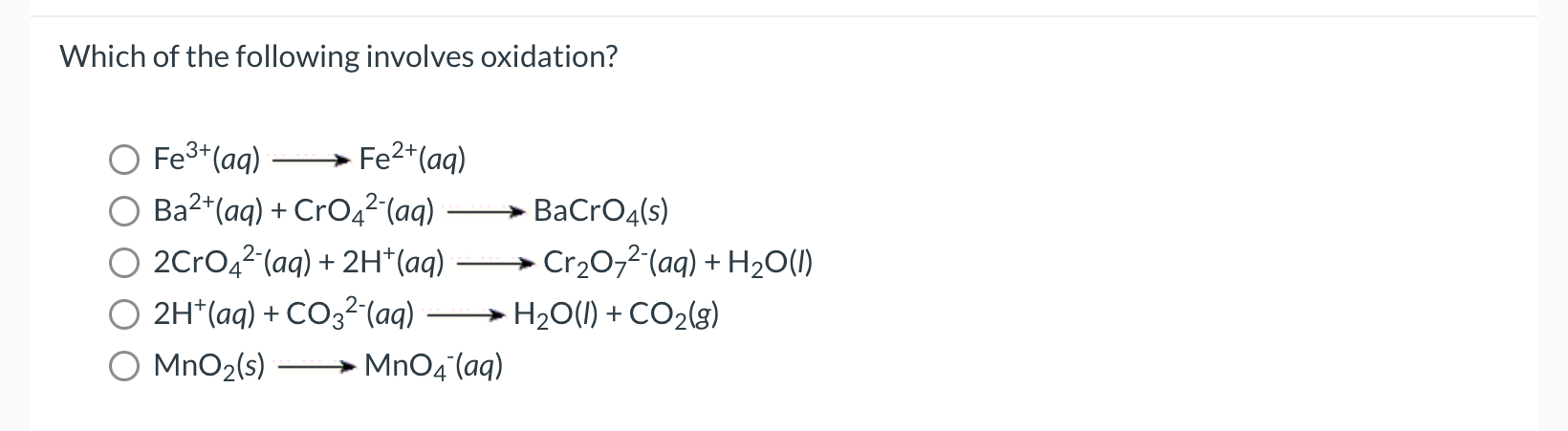 Solved Which of ﻿the following involves | Chegg.com