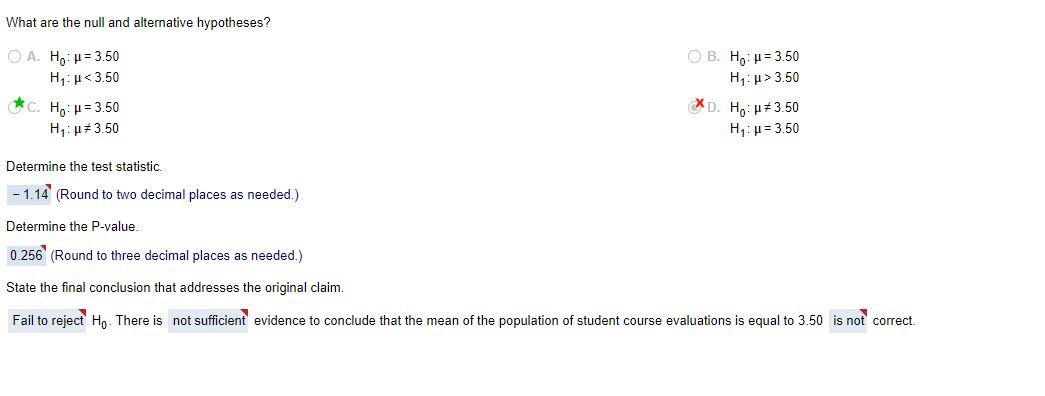 Solved What are the null and alternative hypotheses? A. | Chegg.com