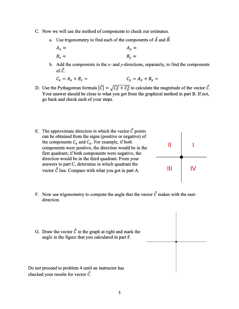 Solved Problem 3: Adding vectors graphically and with | Chegg.com