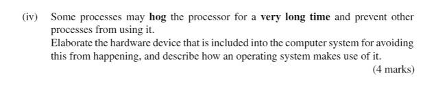 Solved QUESTION 1 a) When an operating system runs on a | Chegg.com