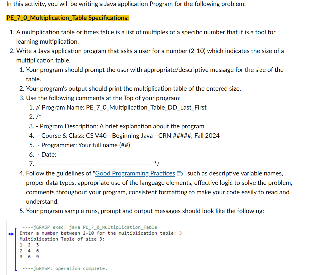 Solved In this activity, you will be writing a Java | Chegg.com