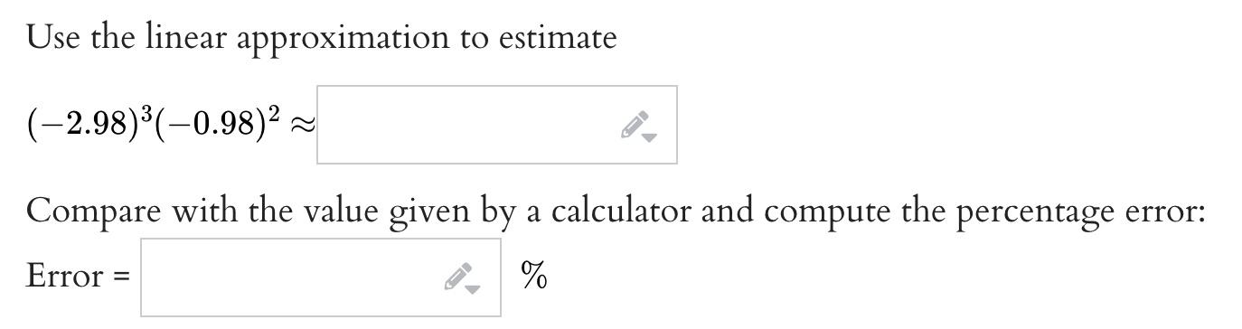 Solved Use the linear approximation to estimate | Chegg.com