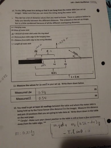 Static Equilibrium Introduction In this lab you will | Chegg.com
