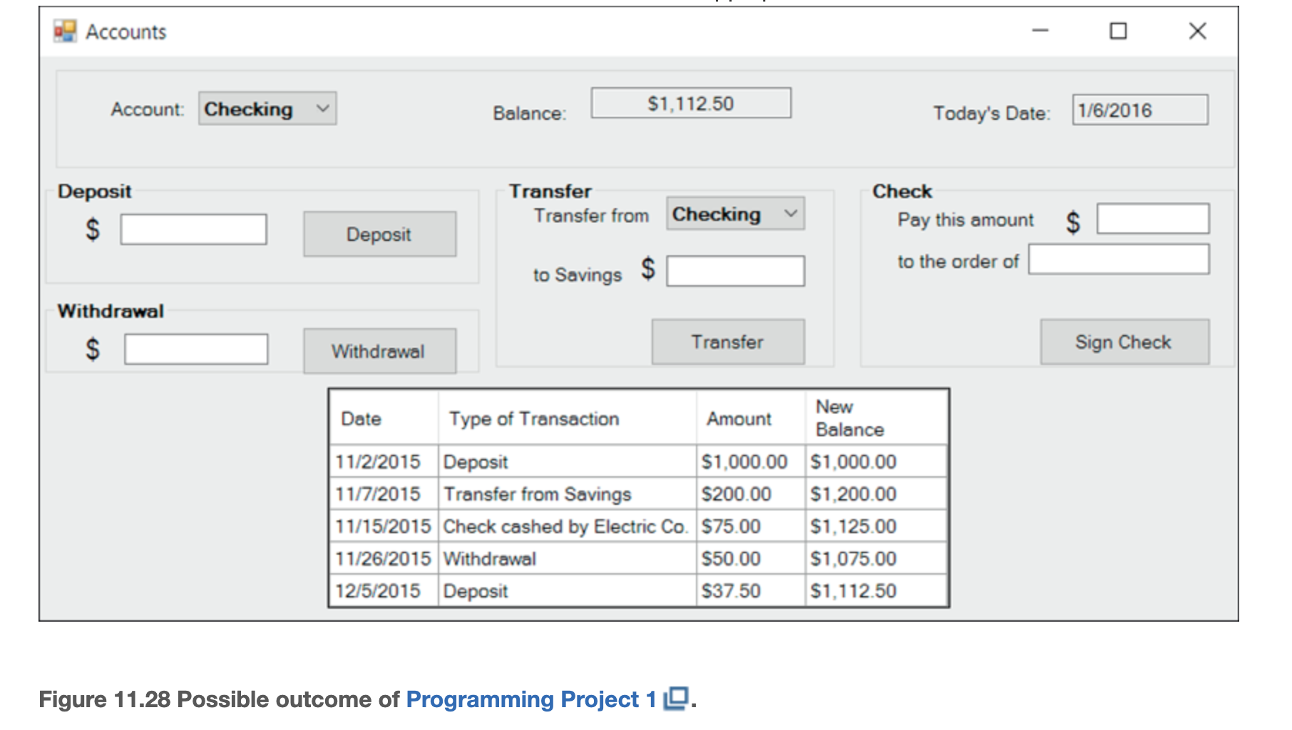 Solved 1. Bank Account Write a program to maintain a | Chegg.com
