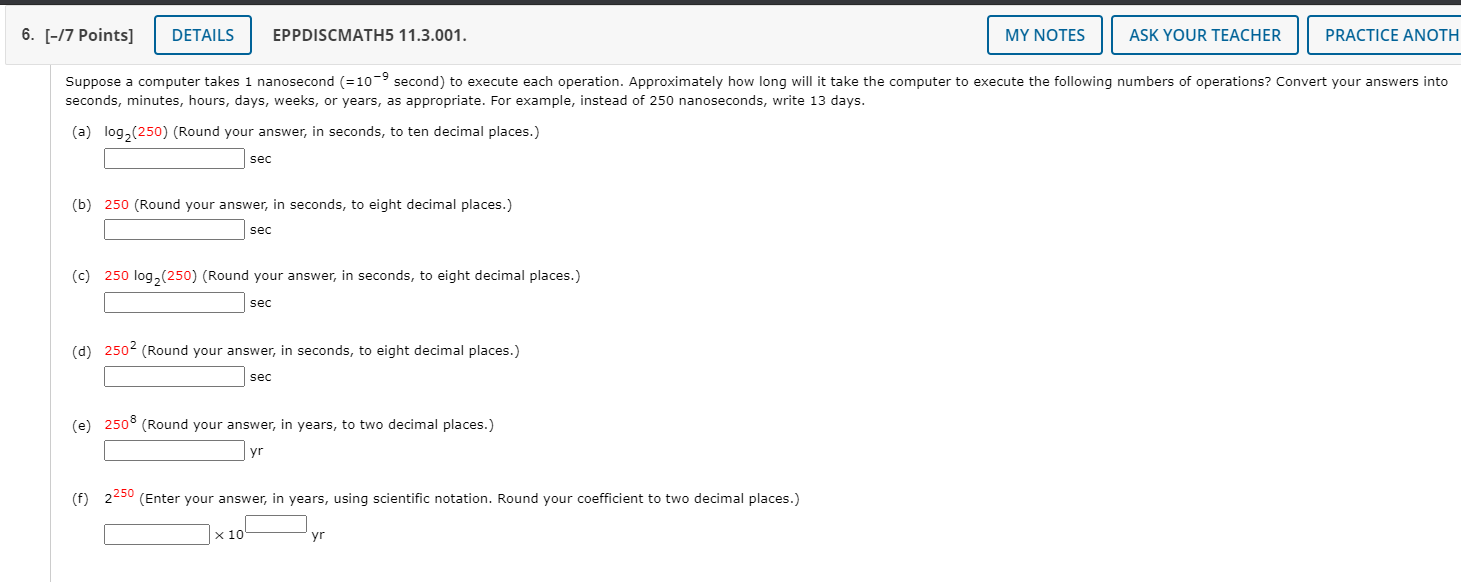 Solved 6. [-17 Points] DETAILS EPPDISCMATH5 11.3.001. MY | Chegg.com
