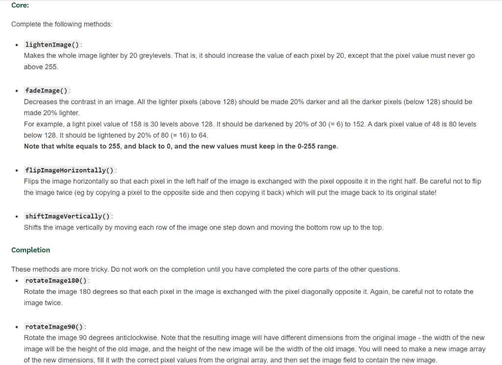Solved /** ImageProcessor allows the user to display and | Chegg.com