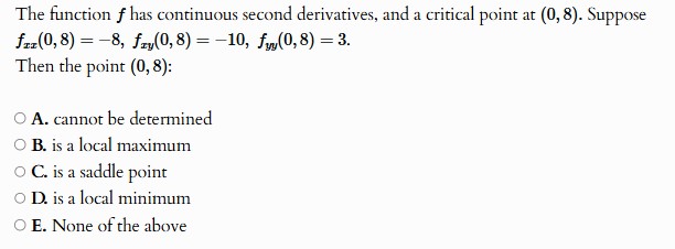 Solved The function f ﻿has continuous second derivatives, | Chegg.com