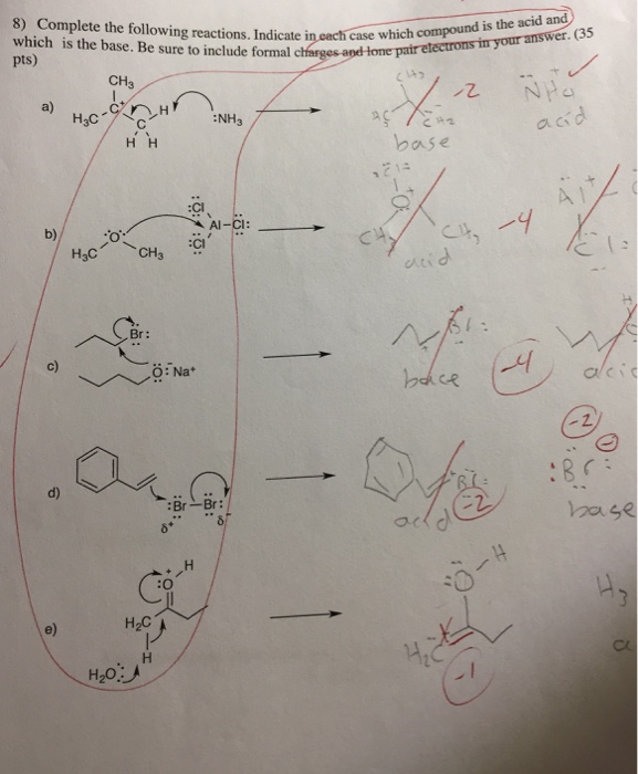 Solved Complete the following reactions. Indicate in each | Chegg.com