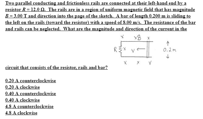 Solved Two parallel conducting and frictionless rails are | Chegg.com