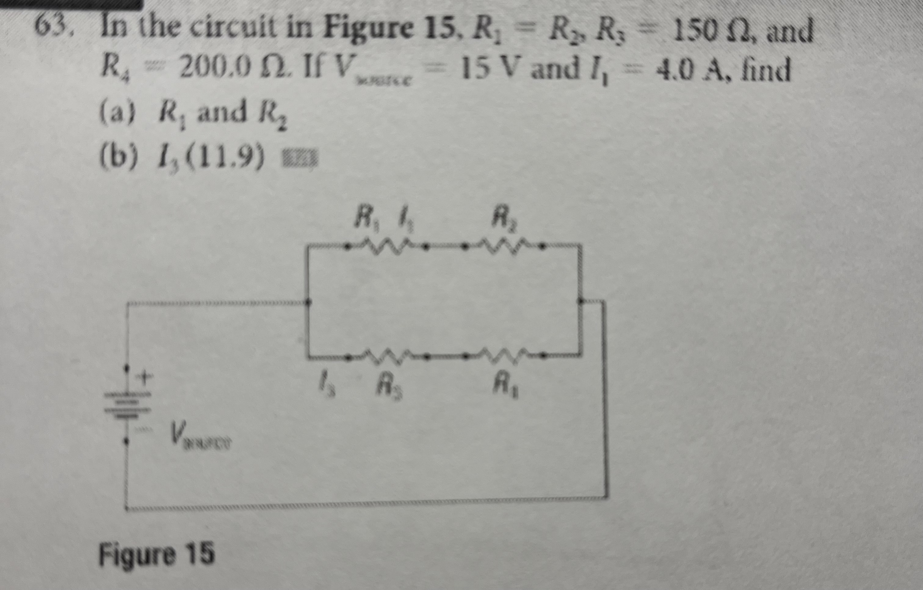 Solved In the circuit R1=R2, ﻿R3=150 ﻿and R4=200. ﻿ If | Chegg.com