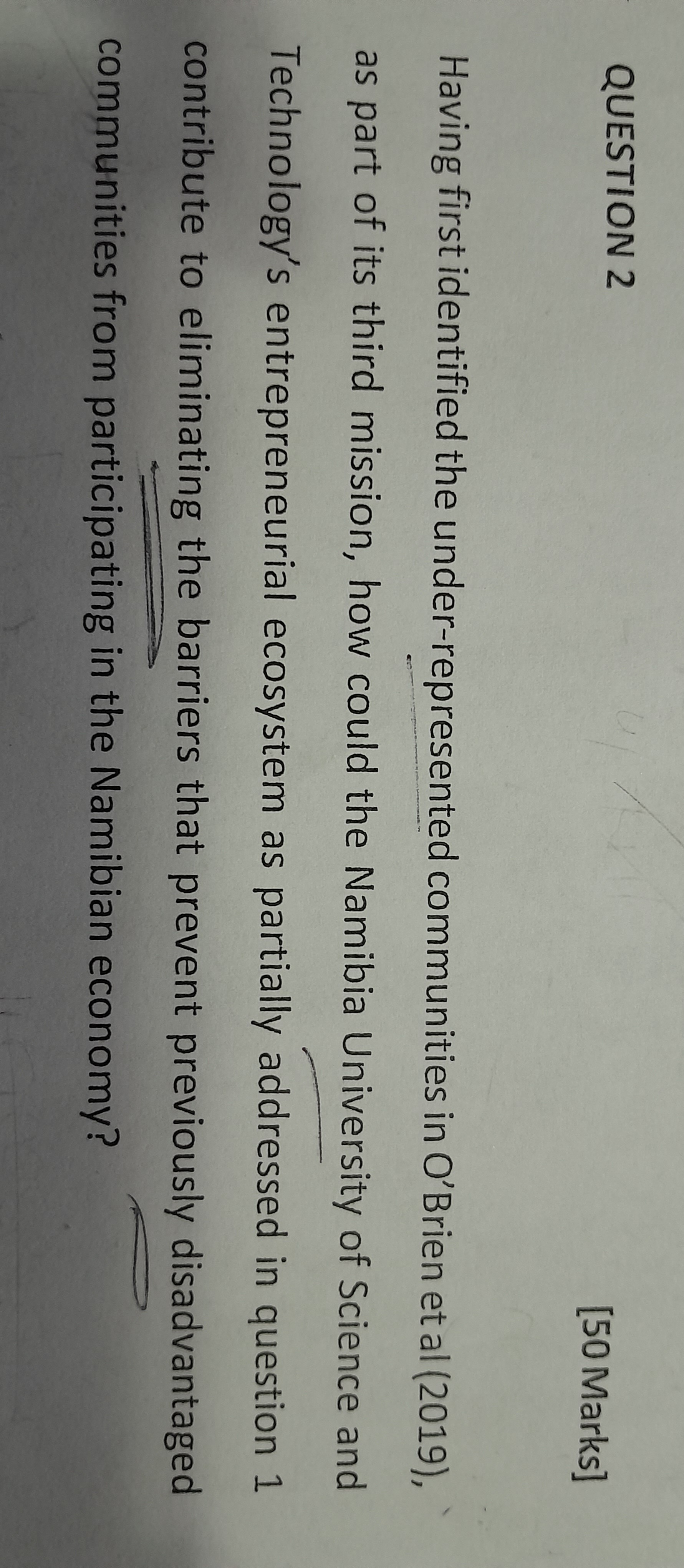 Solved Having first identified the under-represented | Chegg.com