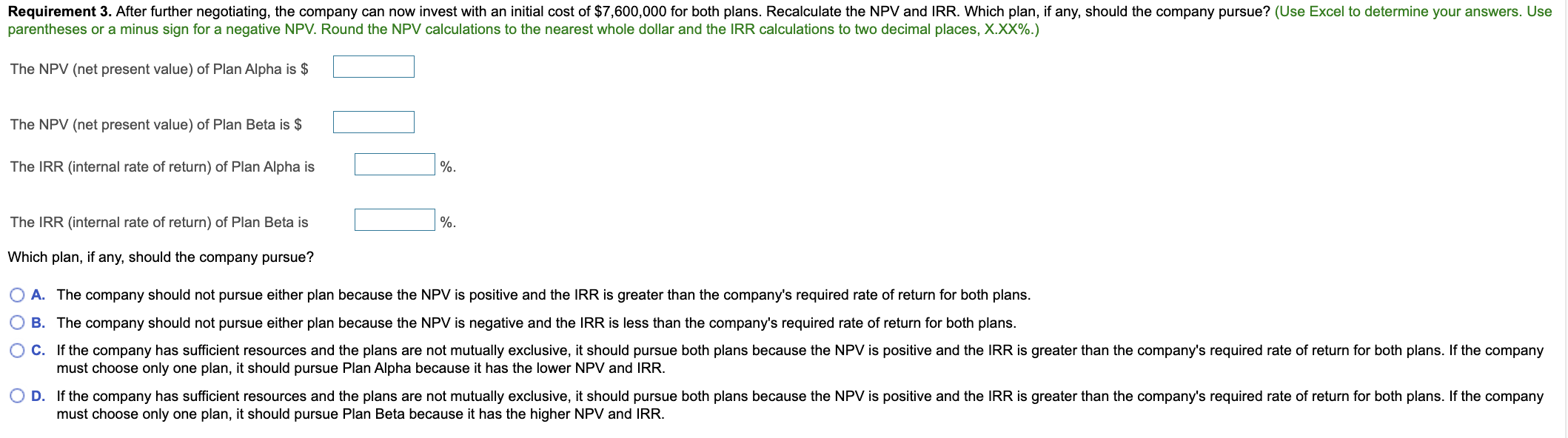 Solved cash inflows are as follows: (Click the icon to view | Chegg.com