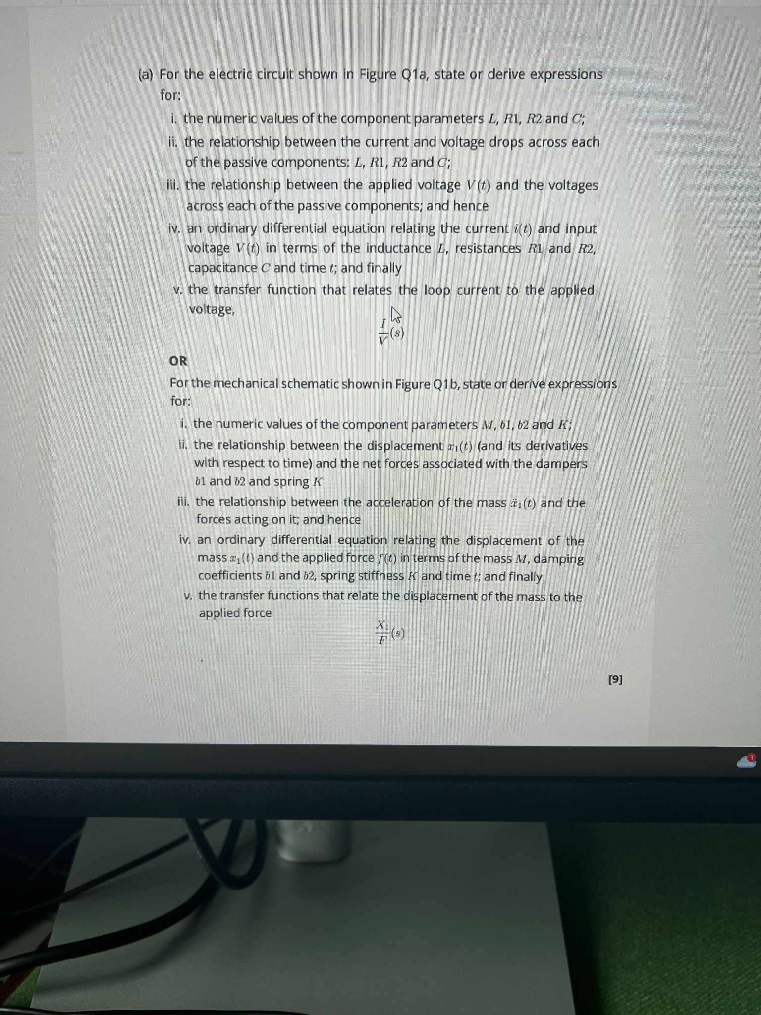 Solved Figure Q1a shows an electrical circuit with capacitor | Chegg.com