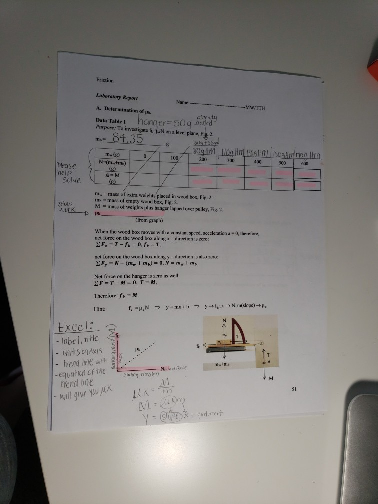 please help me understand how to solve the friction | Chegg.com