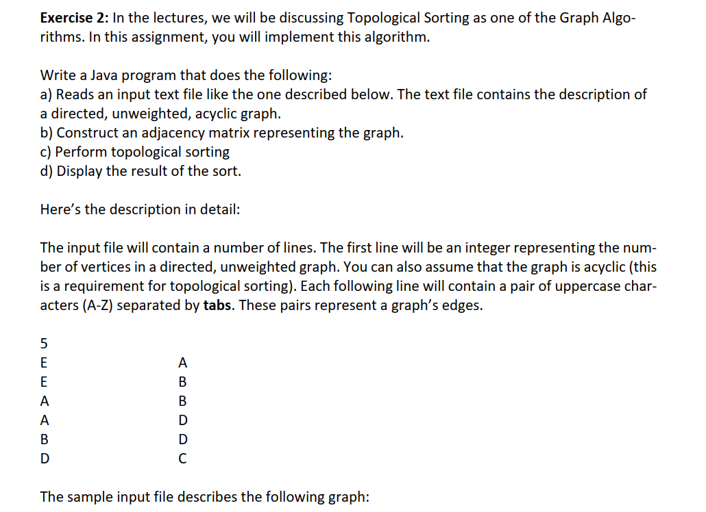 Solved Exercise 2: In the lectures, we will be discussing | Chegg.com