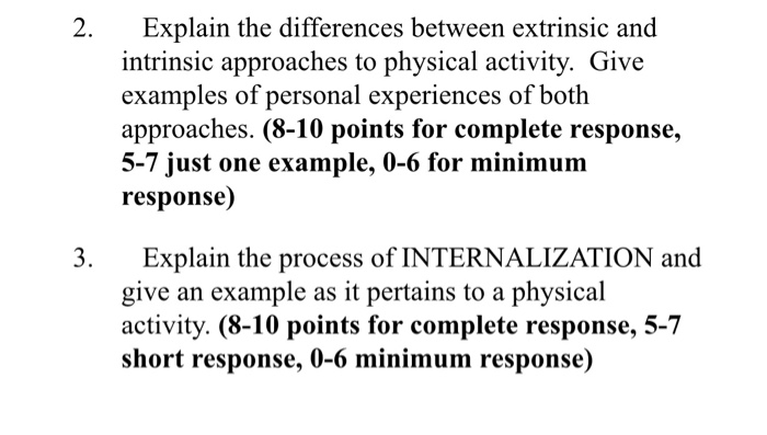 Solved 2· Explain the differences between extrinsic and | Chegg.com