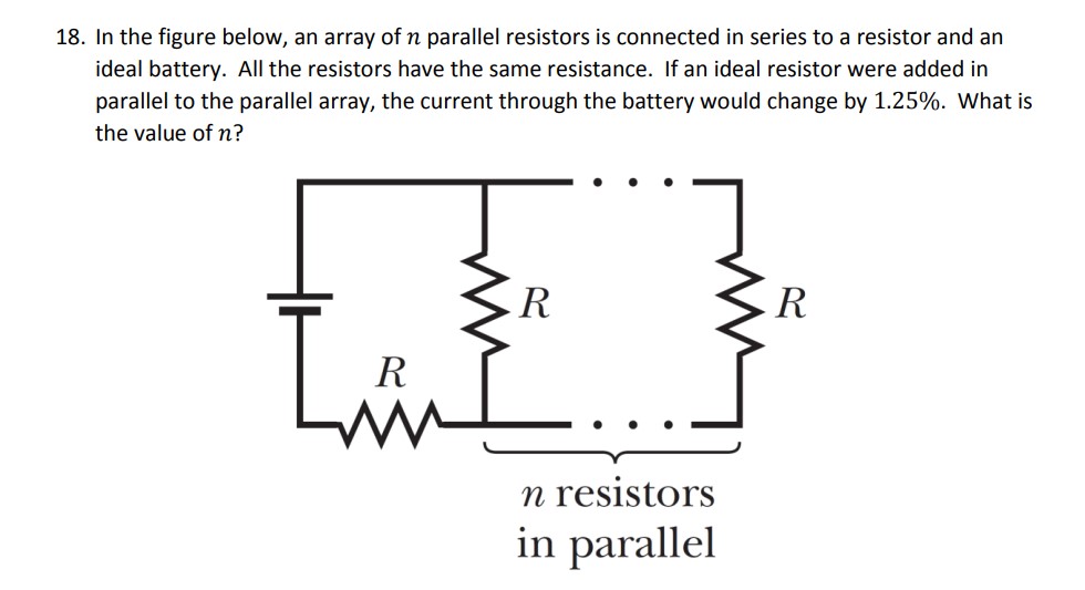 Solved 18. In the figure below, an array of n parallel | Chegg.com
