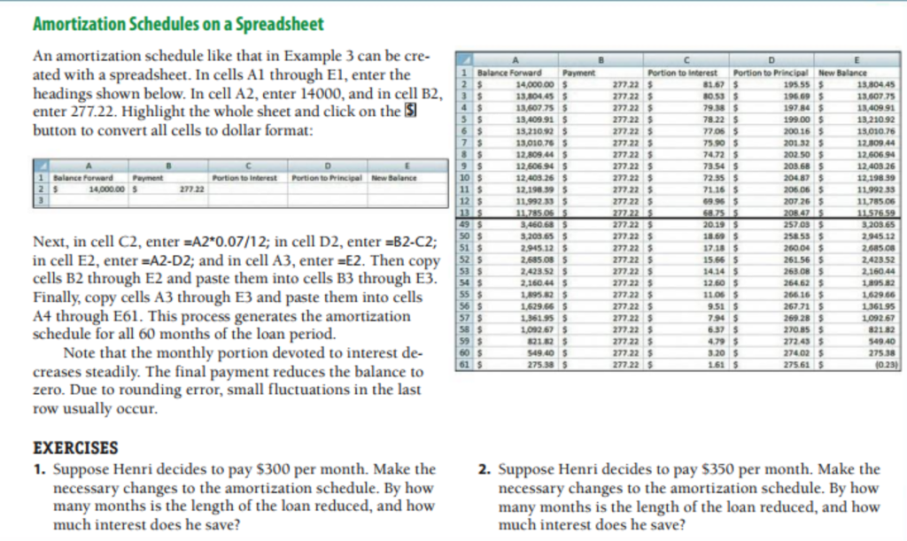 Amortization Table Problem Example | Cabinets Matttroy