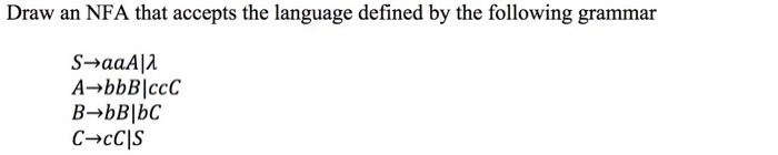 Solved Draw an NFA that accepts the language defined by the | Chegg.com