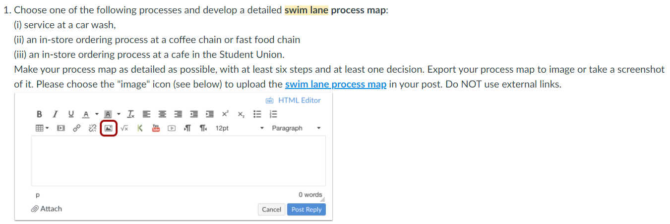 Solved Can somebody make a swim lane process map for service | Chegg.com