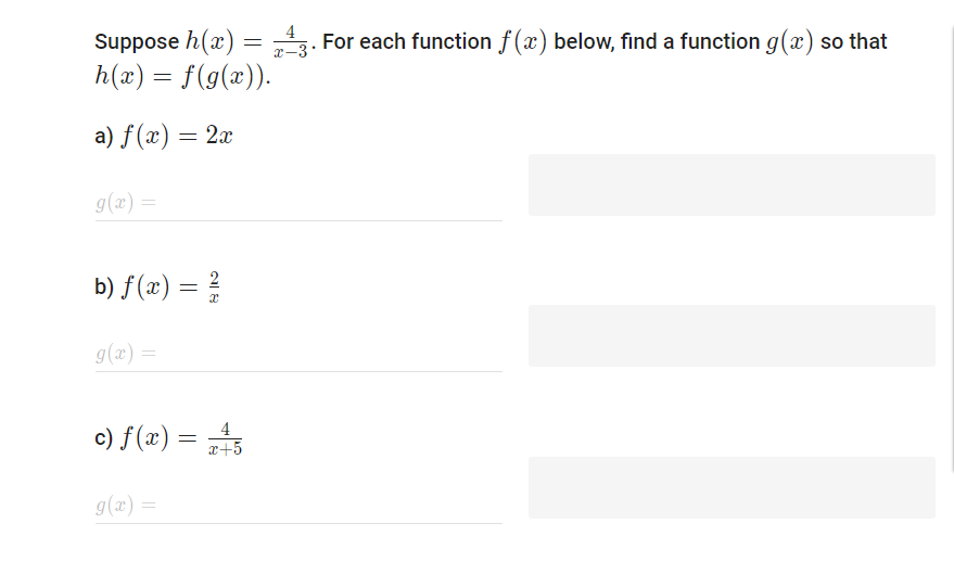 Solved Suppose h(x)=x−34. For each function f(x) below, find | Chegg.com Solved Suppose h(x)=x−34. For each function f(x) below, find | Chegg.com