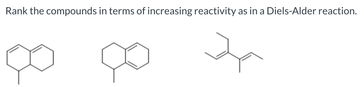Solved Rank the compounds in terms of increasing reactivity | Chegg.com