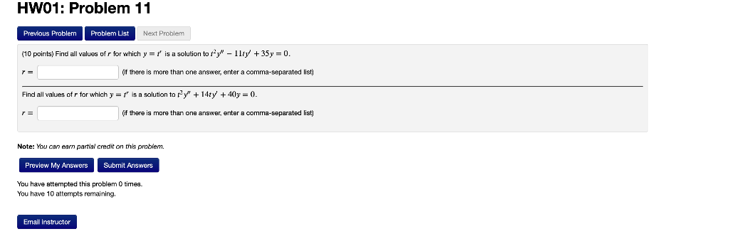Solved HW01: Problem 11 Previous Problem Problem List Next | Chegg.com