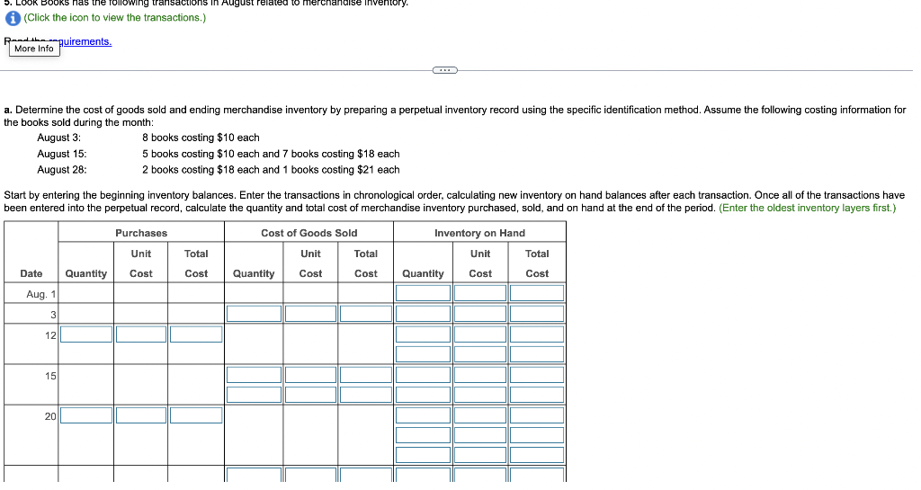 Solved 5. Resourceful Books has the following transactions | Chegg.com