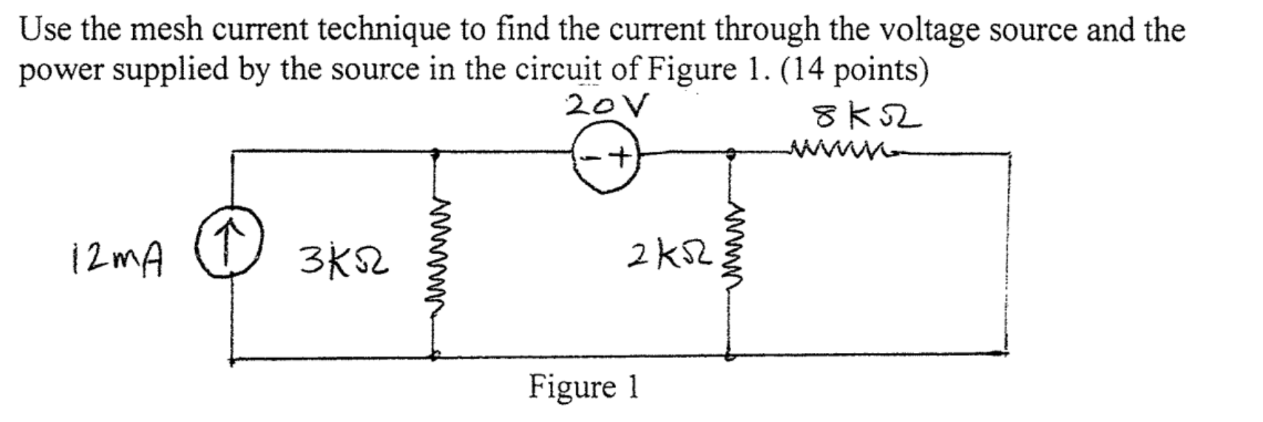 Solved Use the mesh current technique to find the current | Chegg.com