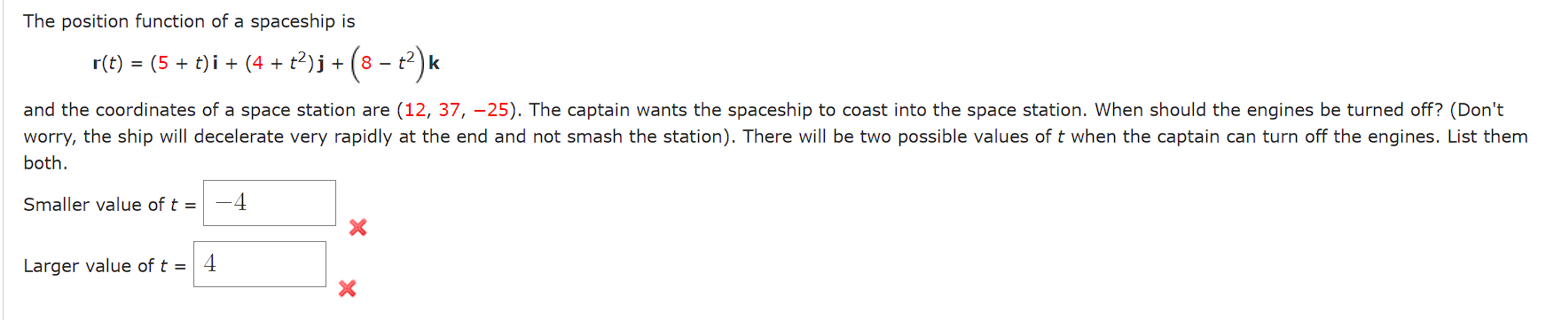 Solved The position function of a spaceship is | Chegg.com