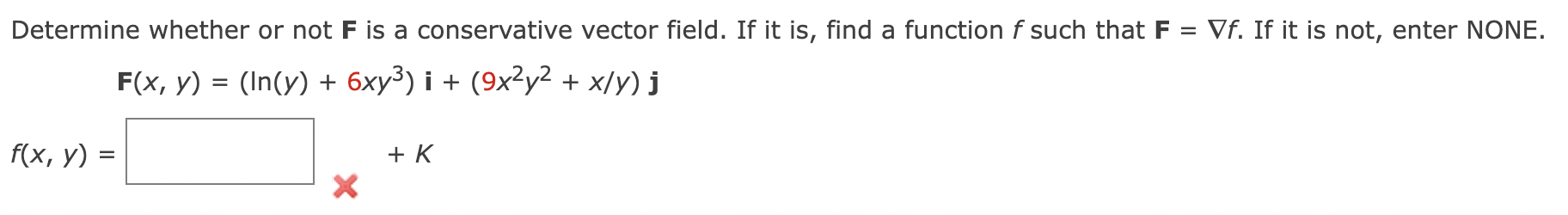 Solved Determine whether or not F ﻿is a conservative vector | Chegg.com
