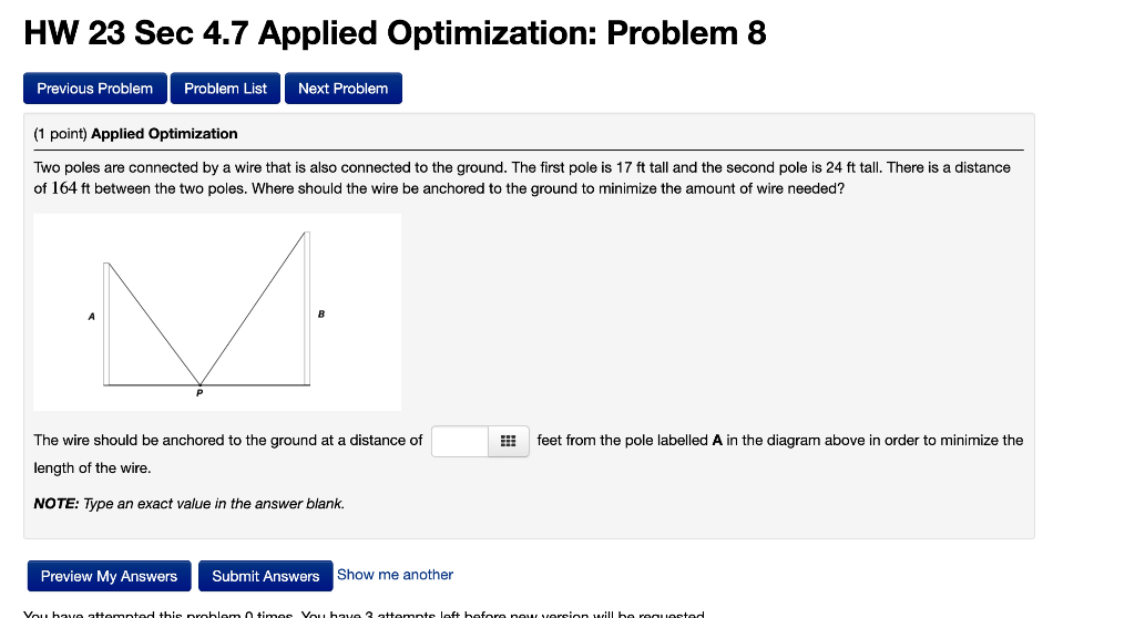 Solved HW 23 Sec 4.7 Applied Optimization: Problem 8 | Chegg.com