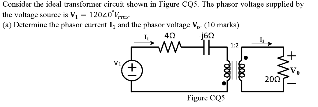 Solved Consider the ideal transformer circuit shown in | Chegg.com