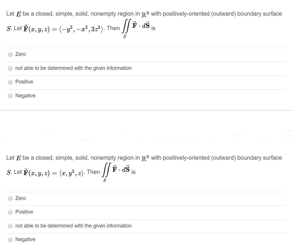 Solved Let E be a closed, simple, solid, nonempty region in | Chegg.com