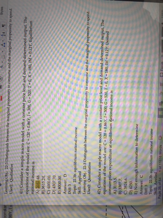 Solved Consider a simple macro model with a constant price | Chegg.com