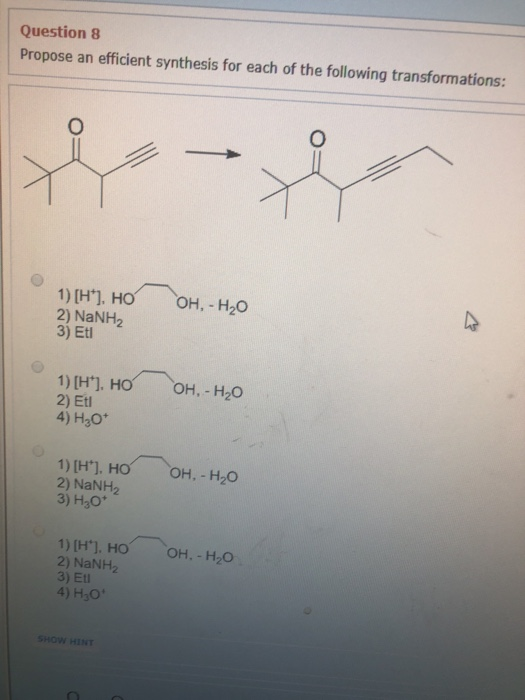 Solved Question 8 Propose an efficient synthesis for each of | Chegg.com