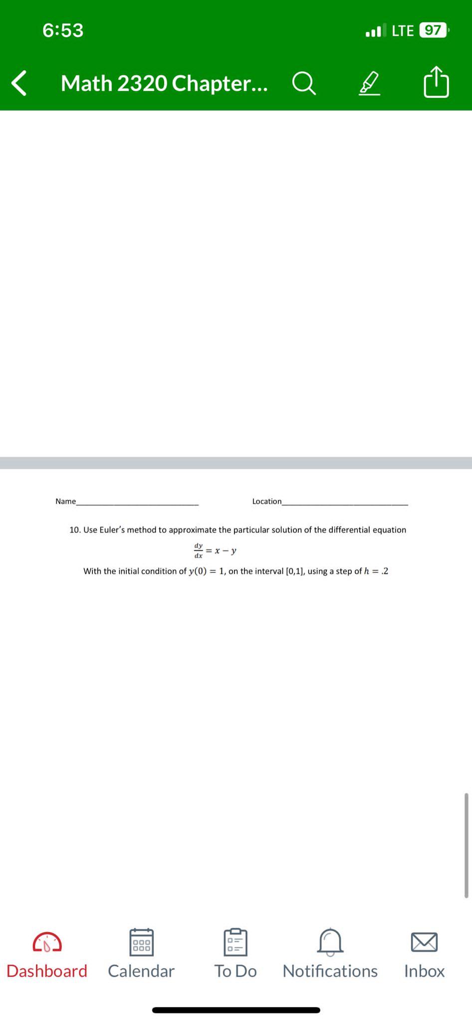 10 Use Euler S Method To Approximate The Particular